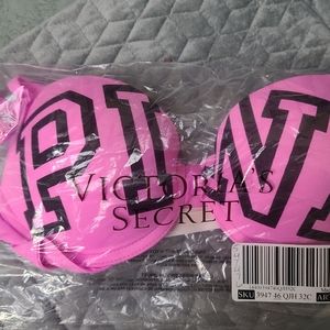 PINK Victoria's Secret | Intimates & Sleepwear | Pink Logo Pushup Bra ...